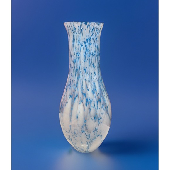 Caithness | Art | Vintage Caithness Vase Hand Blown Art Glass Blue ...